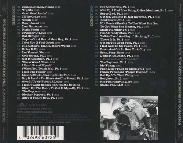 James Brown The 50th Anniversary Collection : Back | CD Covers | Cover ...